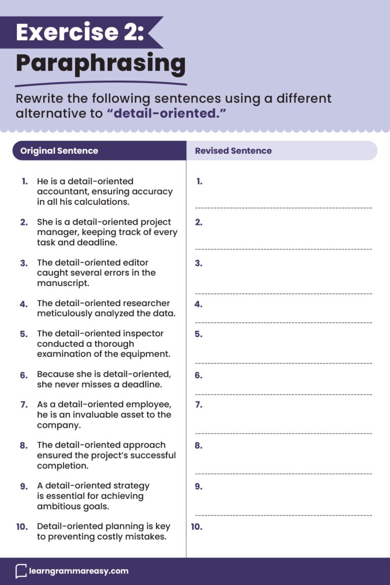 Other Ways to Say "Detail-Oriented": A Comprehensive Guide - Learn ...